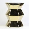 RYIR118_Golden geometry stool – ALL Ceramic stool/ porcelain garden ...