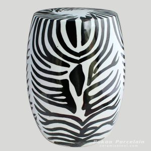 RYNQ80_Zebra stool – ALL Ceramic stool/ porcelain garden stool From ...